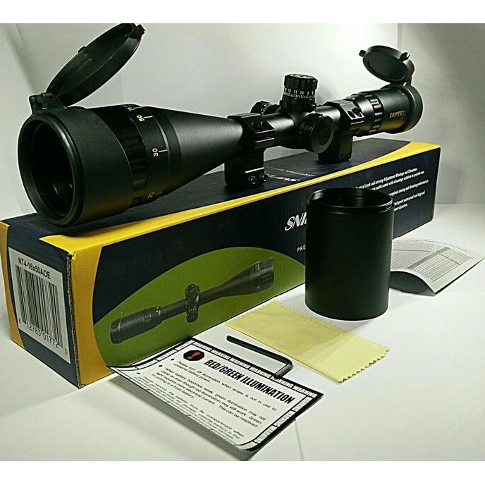 Jual TELESCOPE SNIPER GOLD 4-16x50 AOE IR / SCOPE SNIPER GOLD ...