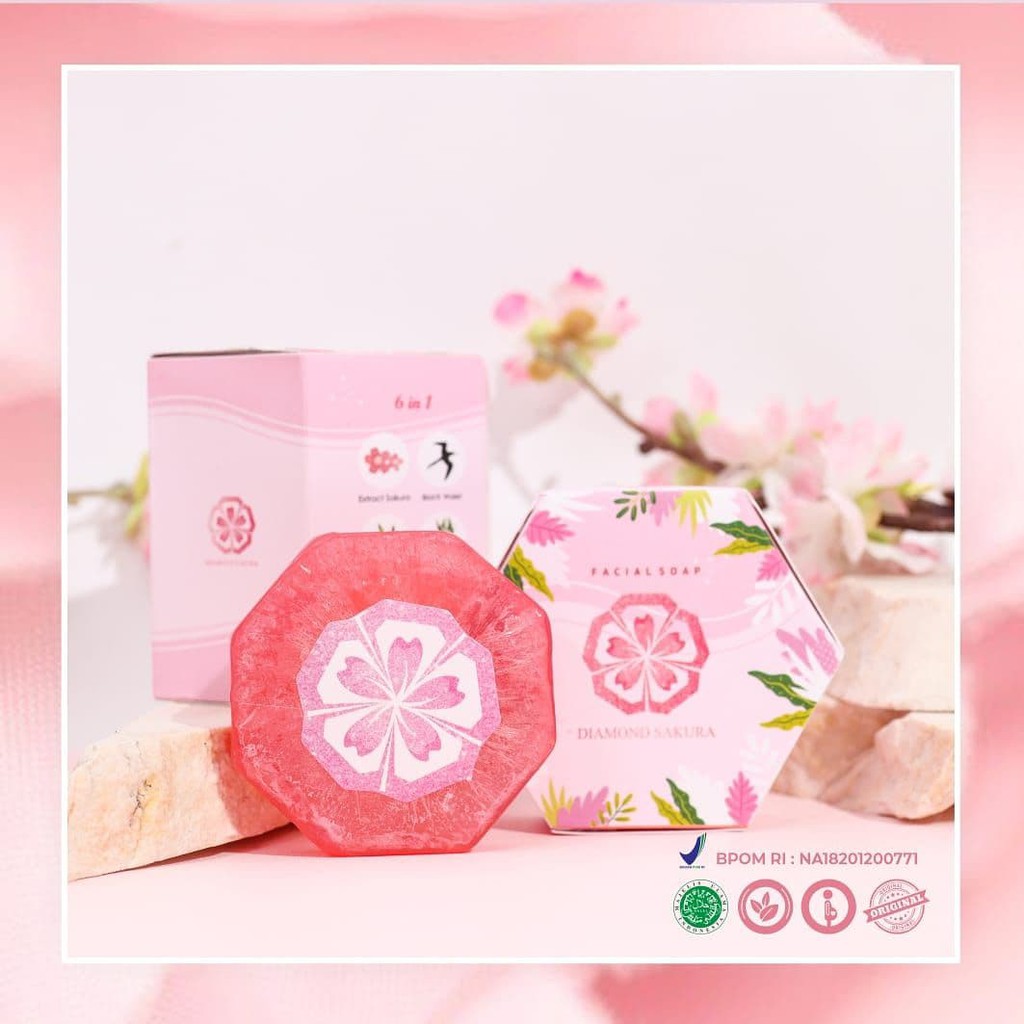 Jual SABUN WAJAH DIAMOND SAKURA ISI 3 | Shopee Indonesia