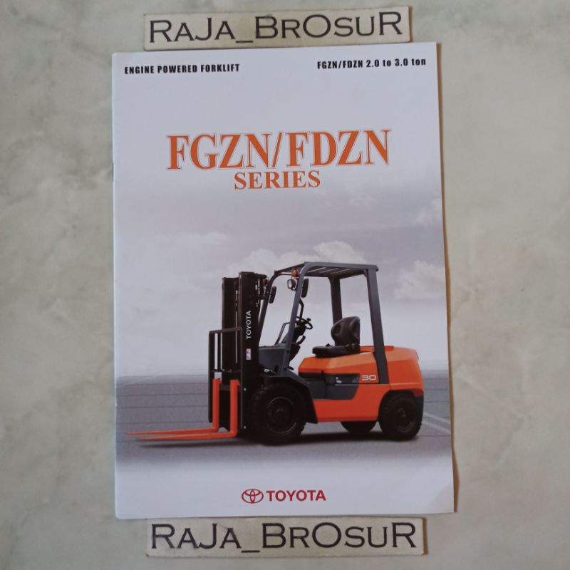 Jual Poster brosur katalog alat berat Toyota FGZN/FDZN 2.0 to 3.0 Ton ...