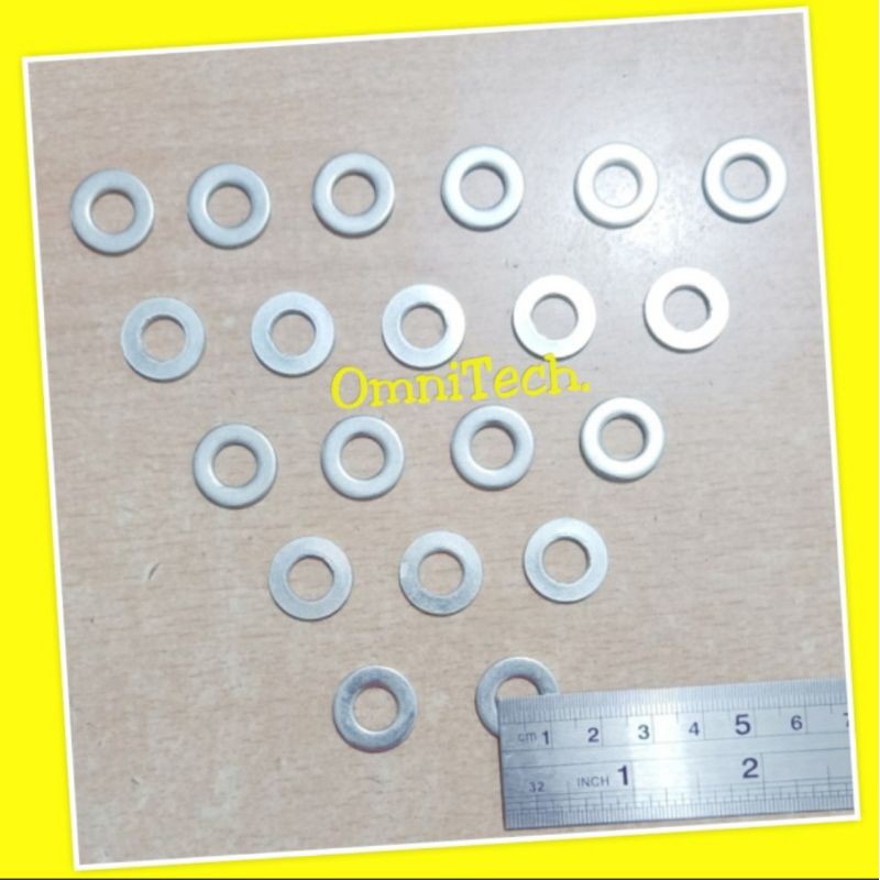 Jual "20 Pcs" Ring Plat Flat Washer M8 M 8 Plate Cincin Putih Galvanis ...