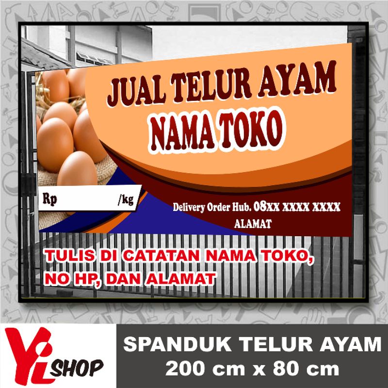 Jual Spanduk / Banner Agen Jual Telur Ayam | Shopee Indonesia