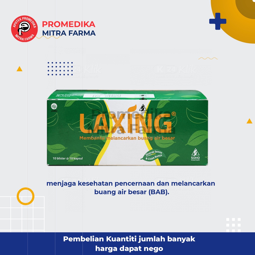 Jual Laxing Kapsul / Blister / Herbal untuk Mempelancar Buang Air Besar ...