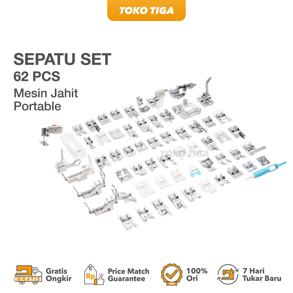 Jual Sepatu 62 pcs Mesin Jahit Portable - Sepatu Set 62 pcs Multifungsi ...