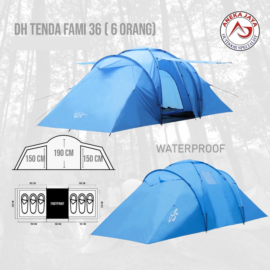 Jual DH TENDA FAMI 36 ( 6 -9 orang ) | Shopee Indonesia