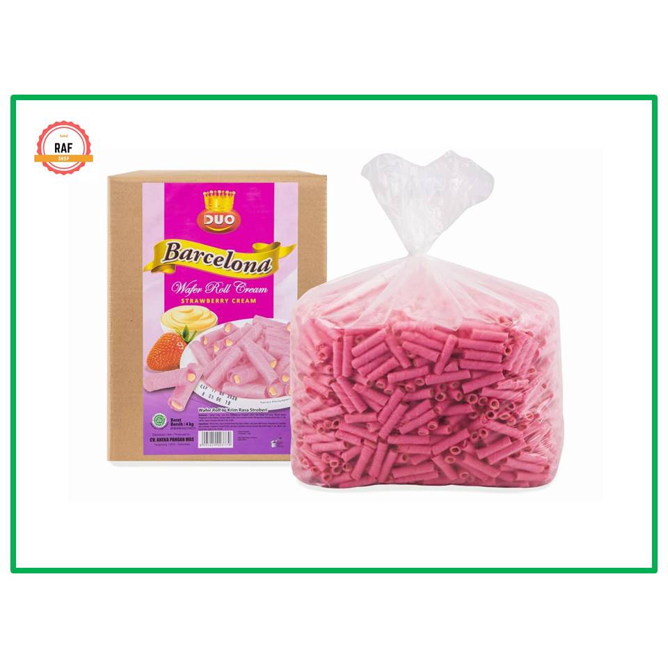 Jual Kue Astor Murah Wafer Roll Barcelona Dus isi 4 Kg Rasa Kream ...
