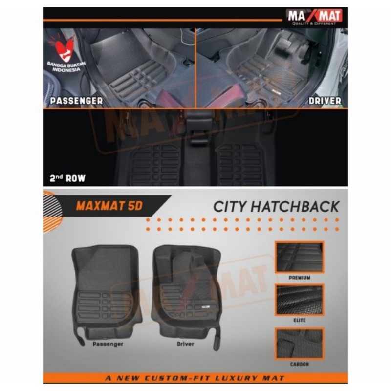 Jual KARPET 5D MAXMAT CITY HATCHBACK 2021 2BARIS MOTIF ELITE | Shopee ...