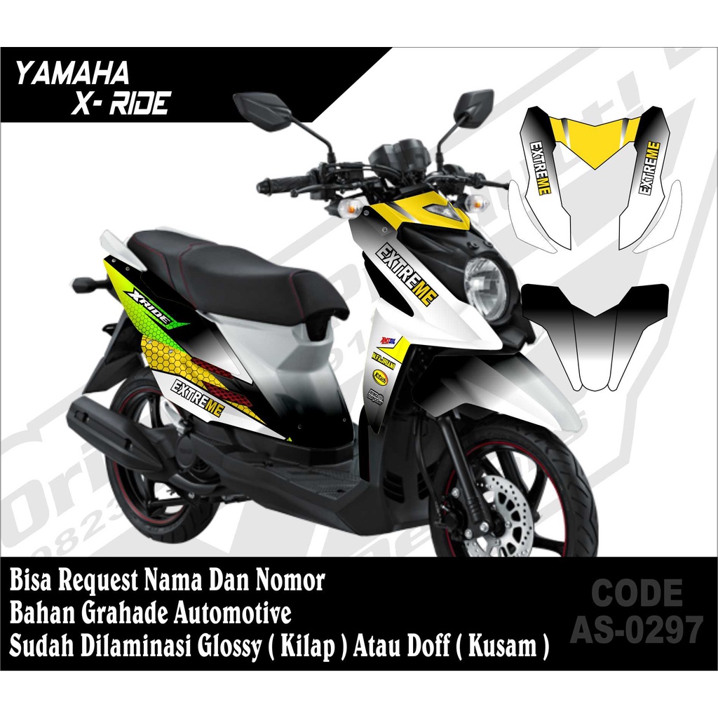 Jual 0297 DECALS STIKER FULLBODY7 CUSTOM MOTOR X-RIDE / variasi sticker ...