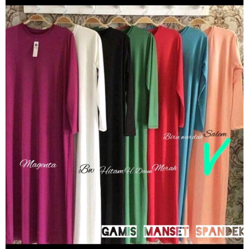 Jual BASIC GAMIS MANSET/ DALAMAN KAFTAN / INNER BRUKAT | Shopee Indonesia