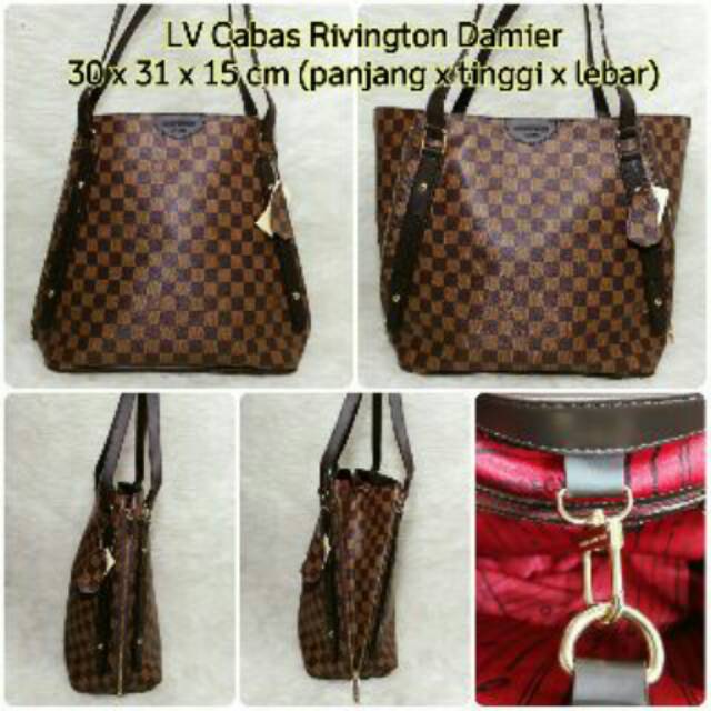 Jual Tas LV Cabas Rivington Damier | Shopee Indonesia