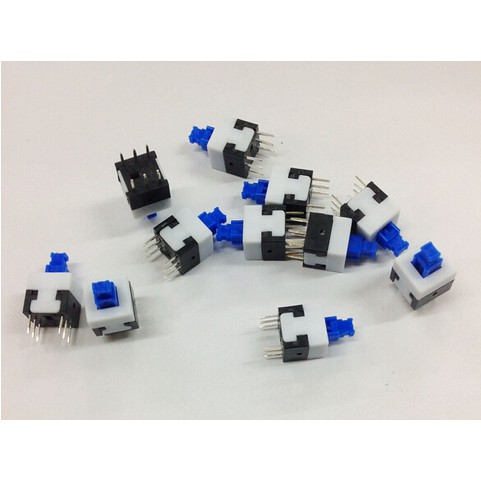 Jual Push button Switch Self Locking / latching 8x8 6 pin | Shopee ...