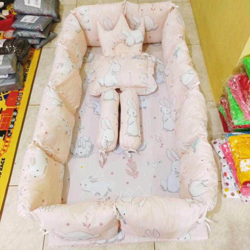 Jual Matras Box Bayi Bumper Dacron Kasur Busa Set Bantal Guling Bantal ...