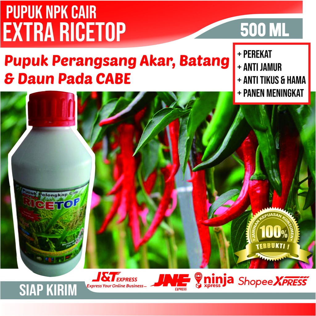 Jual PUPUK PELEBAT CABE ALAMI EXTRA GREEN RICE JADI TOP 500 ML Pupuk Pelebat Padi Air - Pupuk ...