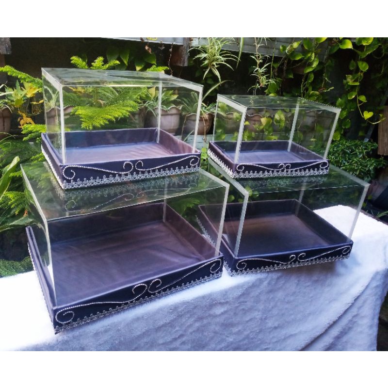 Jual ( ISI 4 BOX ) KOTAK BOX SESERAHAN HANTARAN MIKA POLOS PERNIKAHAN ...