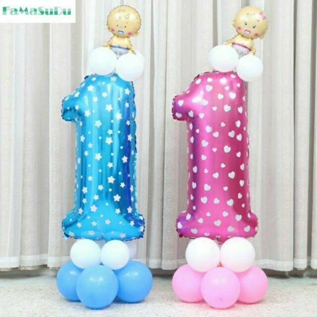 Jual Balon Angka jumbo 1 meter/ pcs | Shopee Indonesia