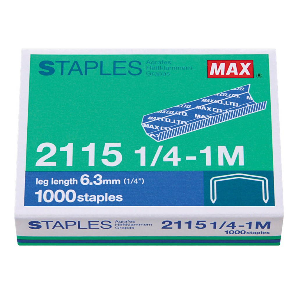 Jual MAX Isi ulang/refill2115-1/4 isi Stapler Staples Jegrekan Hekter ...