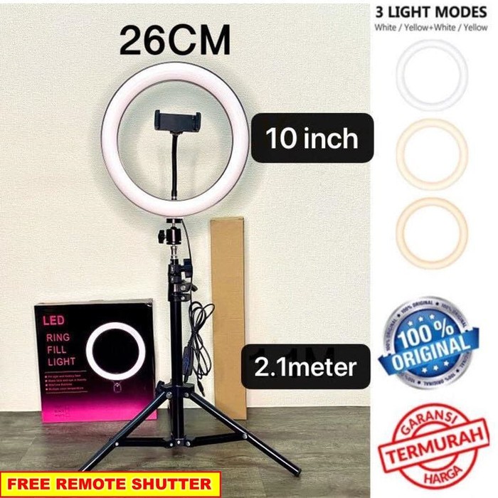 Jual Ring Light Makeup 26cm Plus 1 Pcs Holder Handphone Utk Selfie ...