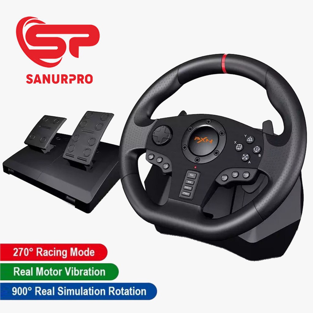 Jual PXN V900 PC Racing Wheel Race Steering Wheel with Pedals Game Stir ...