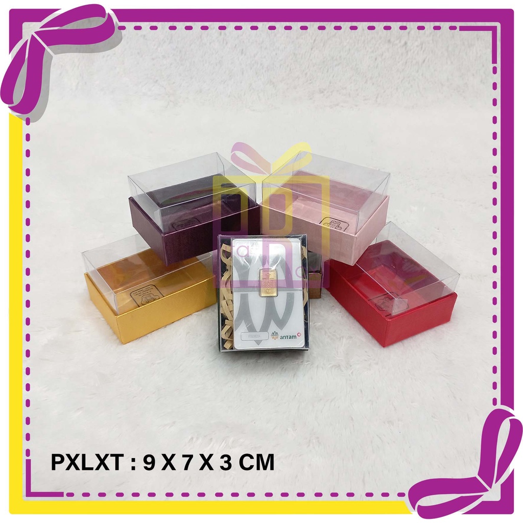 Jual Kotak kado / gift box / mini box logam mulia emas antam tutup mika ...