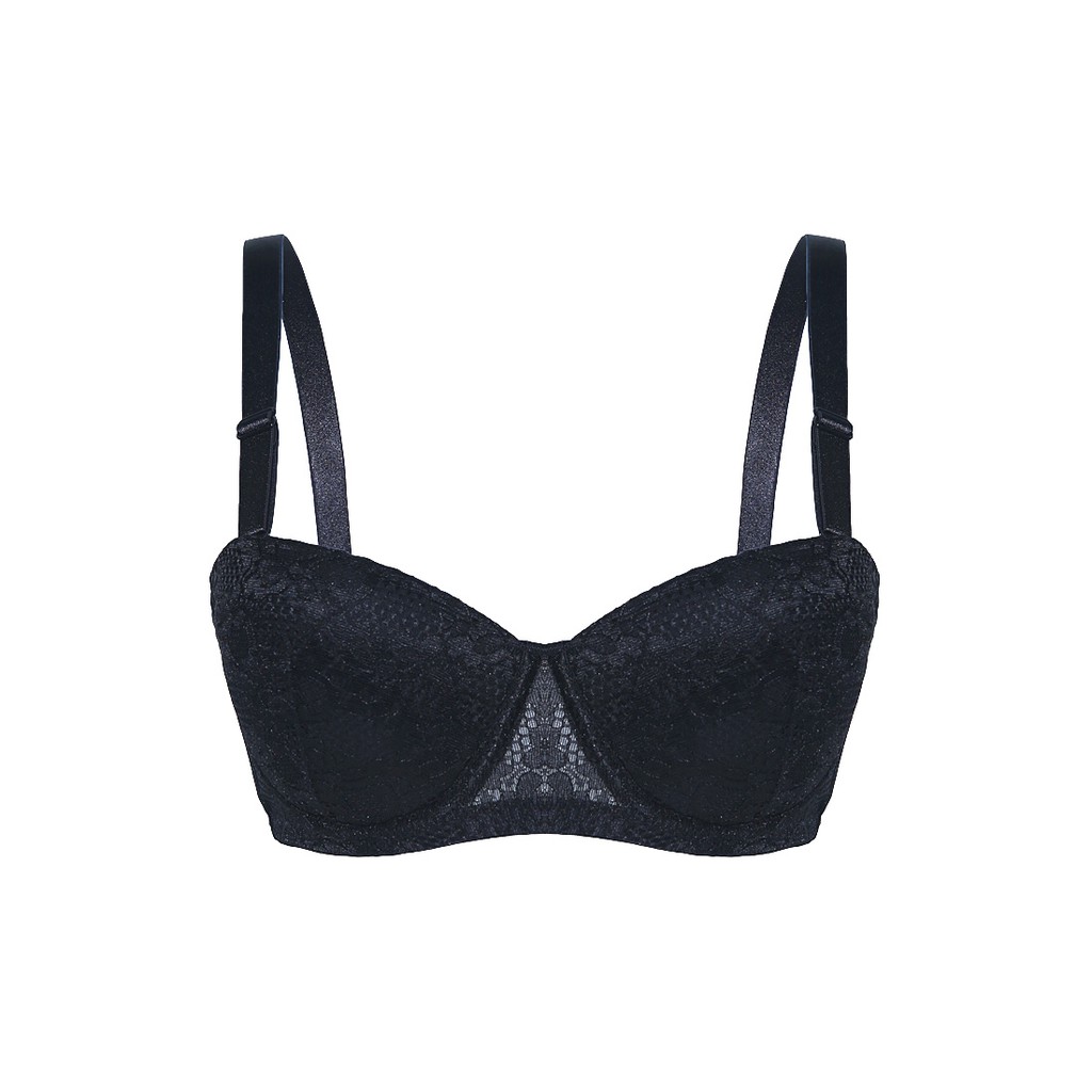 Jual Tulip by Christine New Upgrade Lace Wire 1/2 Cup Bra - Black - CBR ...