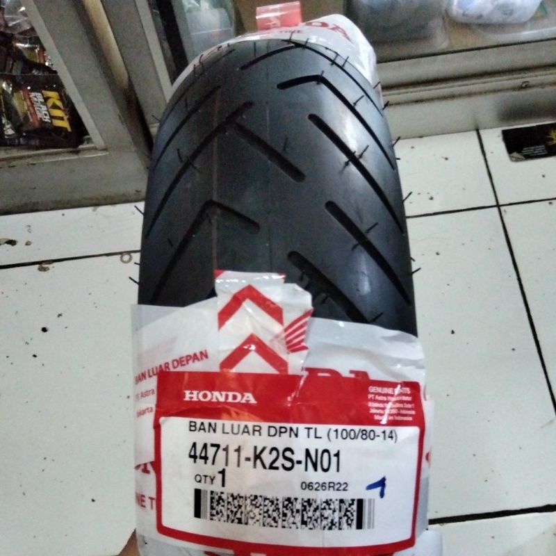 Jual BAN HONDA 100/80-14 TUBELESS FEDERAL FT 22SH AHM ORIGINAL MATIC ...