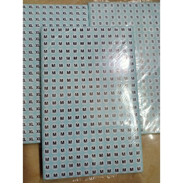 Jual ( COD ) LABEL SIZE TEMPEL HURUF PER 1PACK ( 100LEMBAR ) | Shopee ...