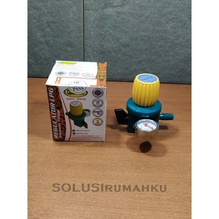 Jual Regulator Gas LPG Hi Pressure QUANTUM + Meter utk Kompor Semawar QRH09 | Shopee Indonesia