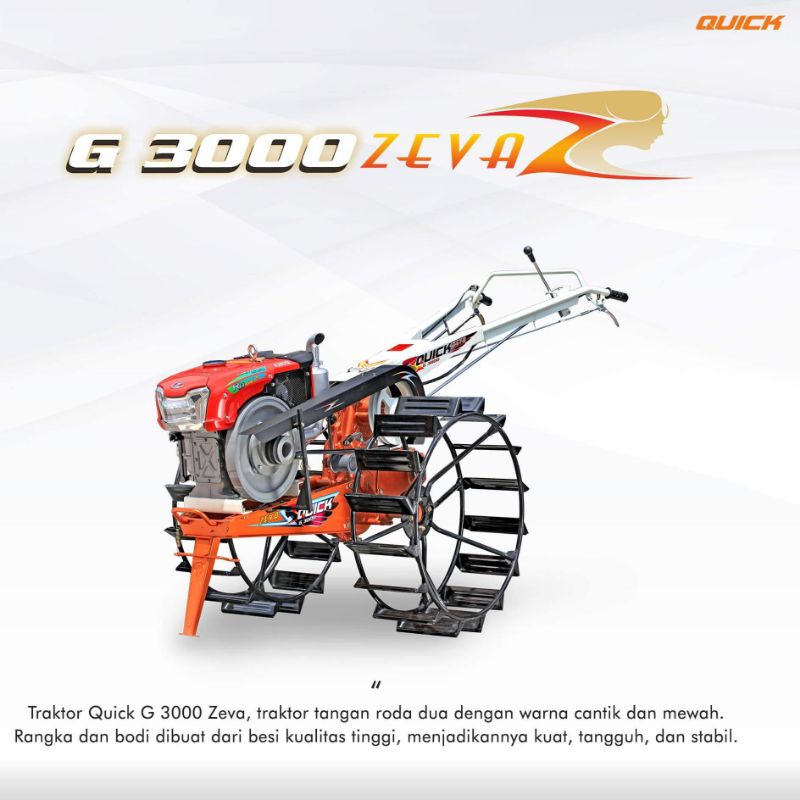 Jual Hand Tracktor Quick Zeva G3000 Diesel Kubota RD85DI-2S Traktor ...