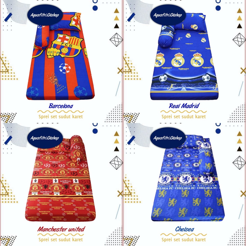 Jual Sprei Club Bola single 120x200 /100x200 / 90x200 / 80x200 Mu Real ...