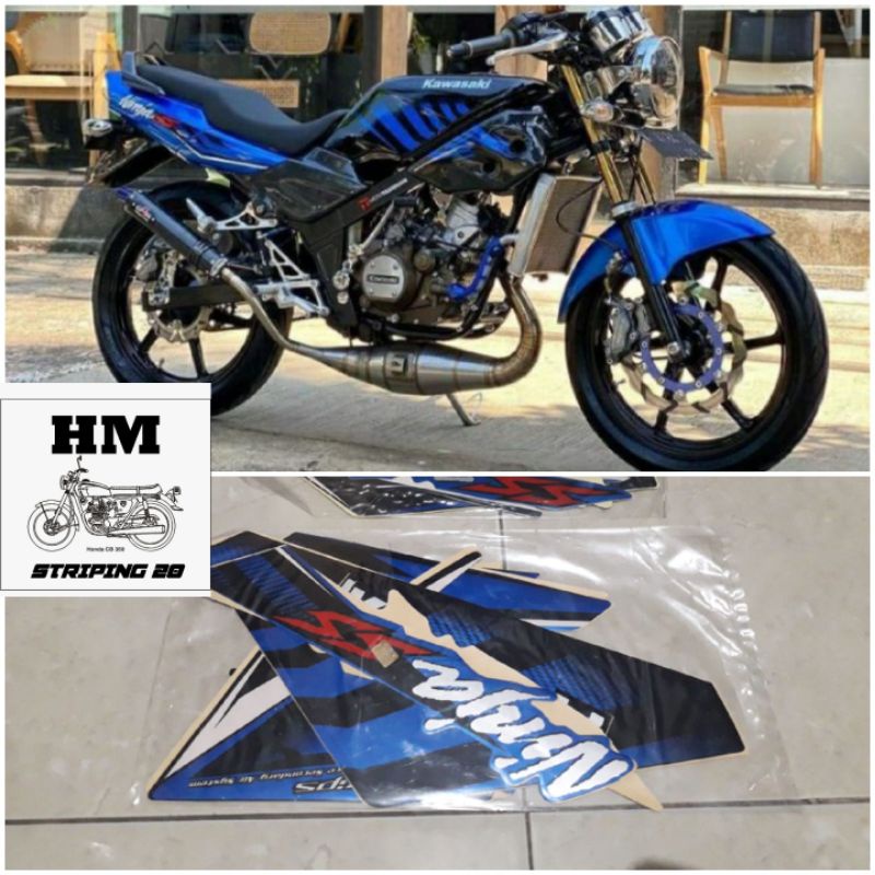 Jual STIKER STRIPING LIS BODY KAWASAKI NINJA SS 2014-2015 BIRU FULL SET ...