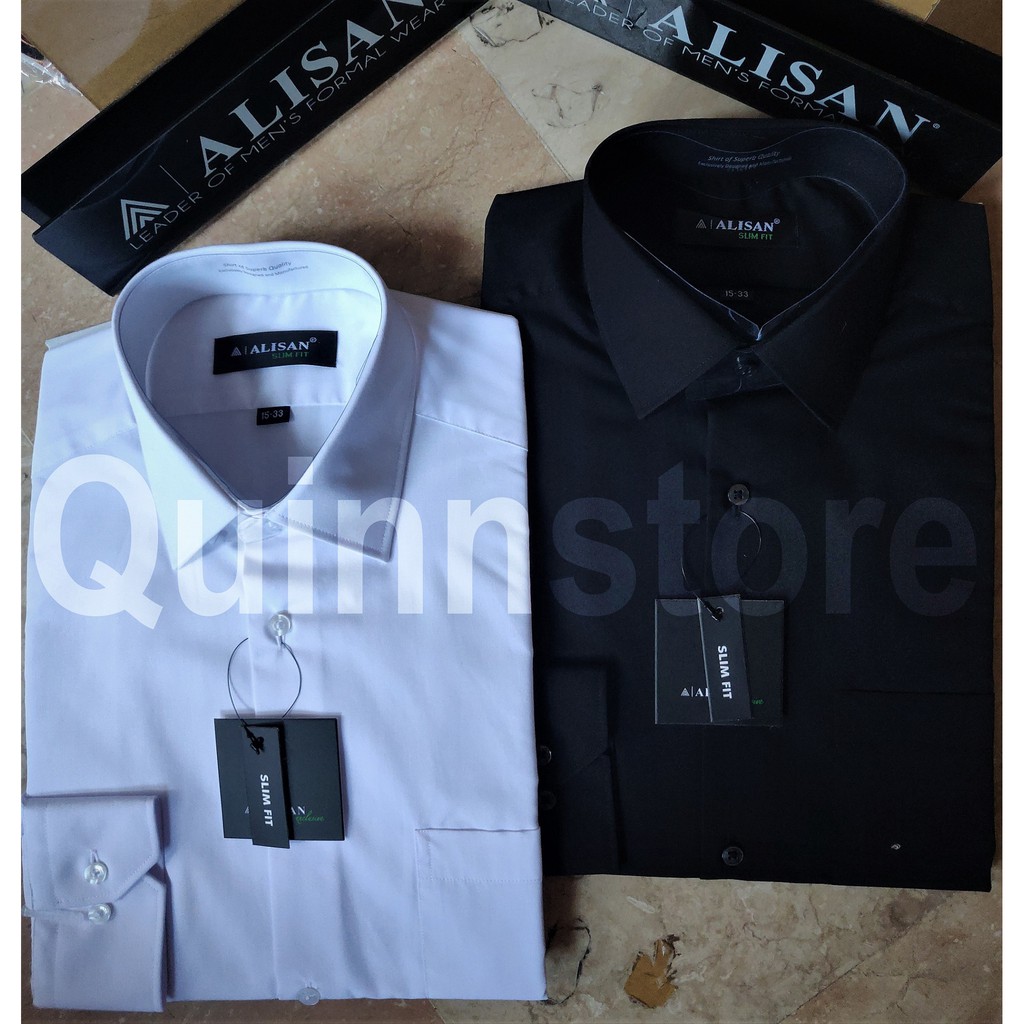 Jual ALISAN Original Kemeja Polos SLIM FIT Lengan Panjang - Size 13,5 ...