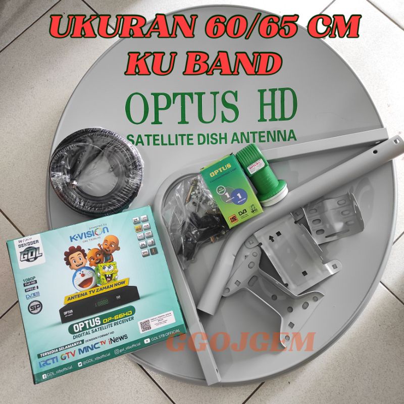 Jual Paket Komplit ODU Dish Parabola OPTUS / K vision 60 / 65 cm ...