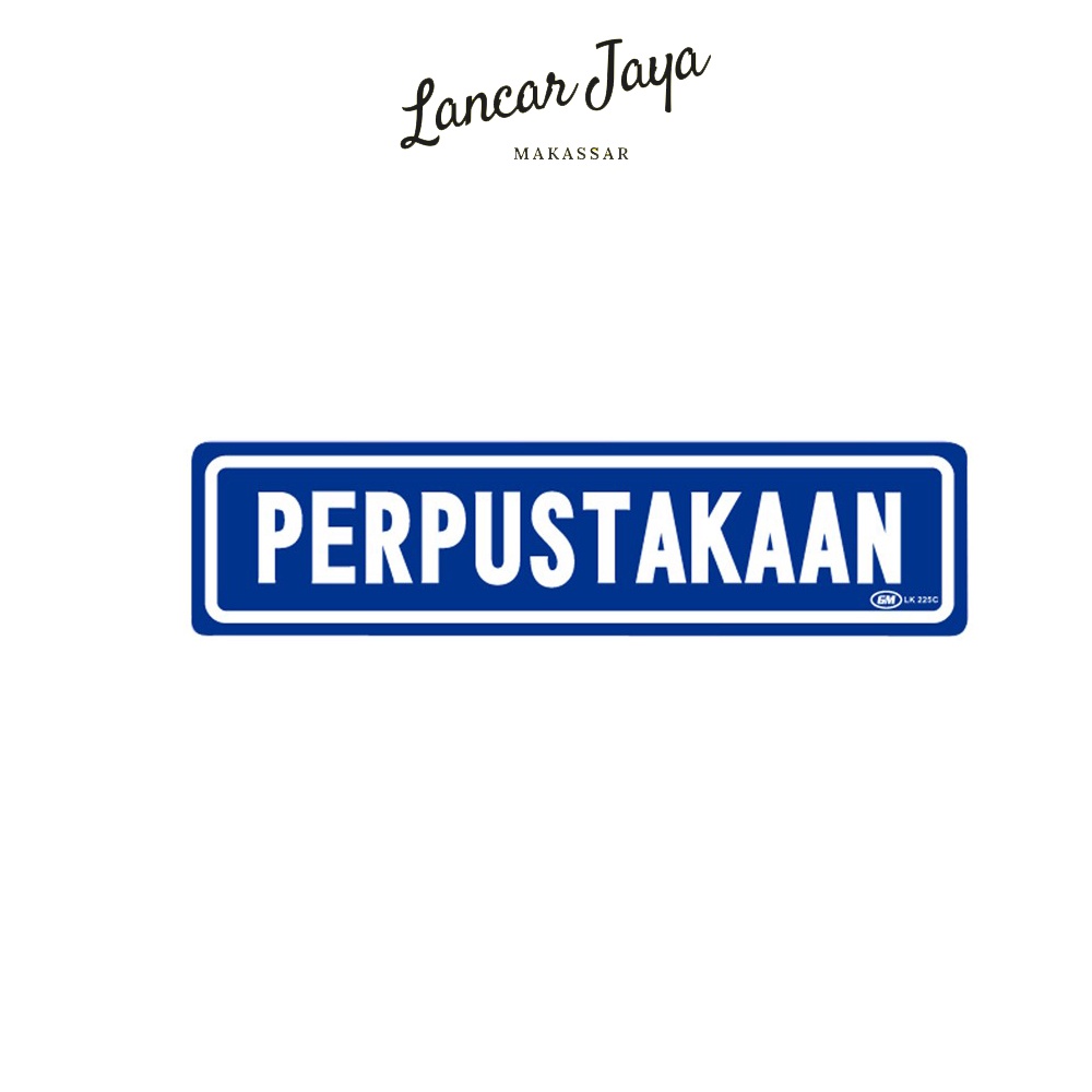 Jual Papan Tanda Sign Board Label Acrylic Perpustakaan Kecil LK 225 C ...