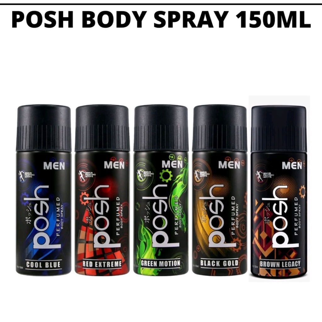 Jual POSH MEN Body Spray Perfumed Parfum Cologne Pria 150ml | Shopee ...