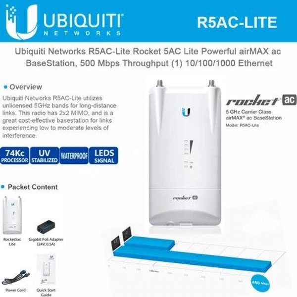 Jual Ubiquiti Rocket 5AC lite RM5 AC Rocket M5 AC | Shopee Indonesia