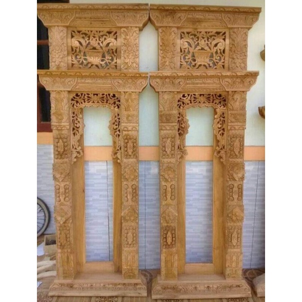 Jual Jendela ukir gebyok jendela kaca minimalis | Shopee Indonesia