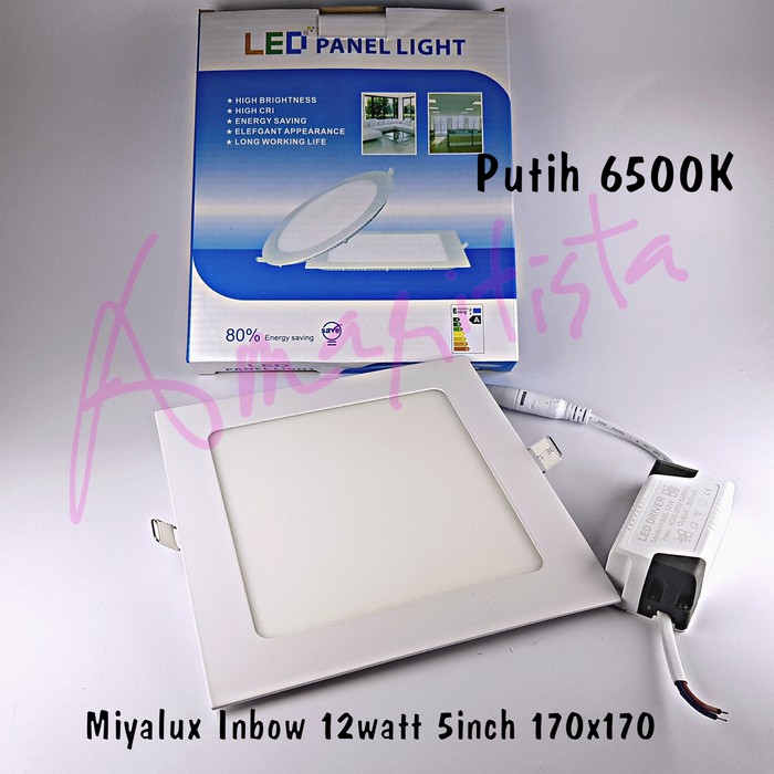Jual Downlight LED Panel Flat Segi Kotak 12W Putih 6500K 5" Inbow ...
