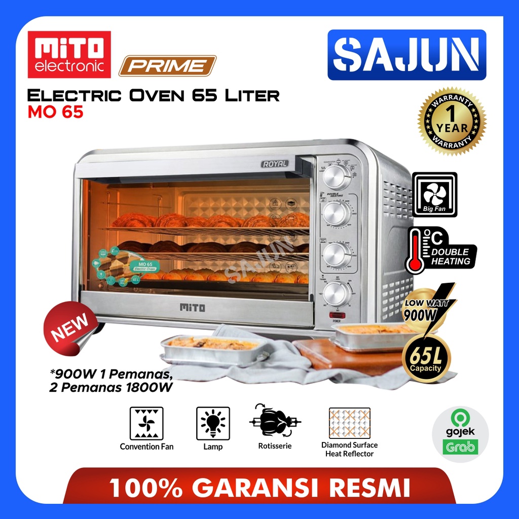 Jual New Product!! MITO Electric Oven Royal 65 Liter MO 65 Oven Listrik ...