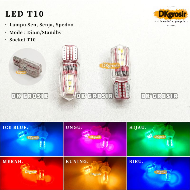 Jual Lampu LED T10 Crystal Superbright - AC DC Mode Standby Diam ...