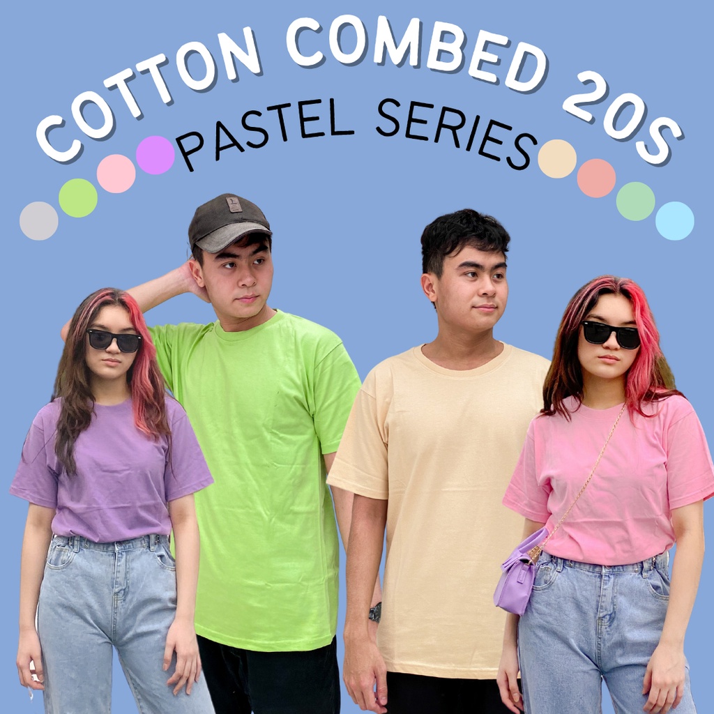 Jual [PASTEL SERIES] KAOS POLOS COTTON COMBED 20S | KATUN KOMBED UNISEX ...