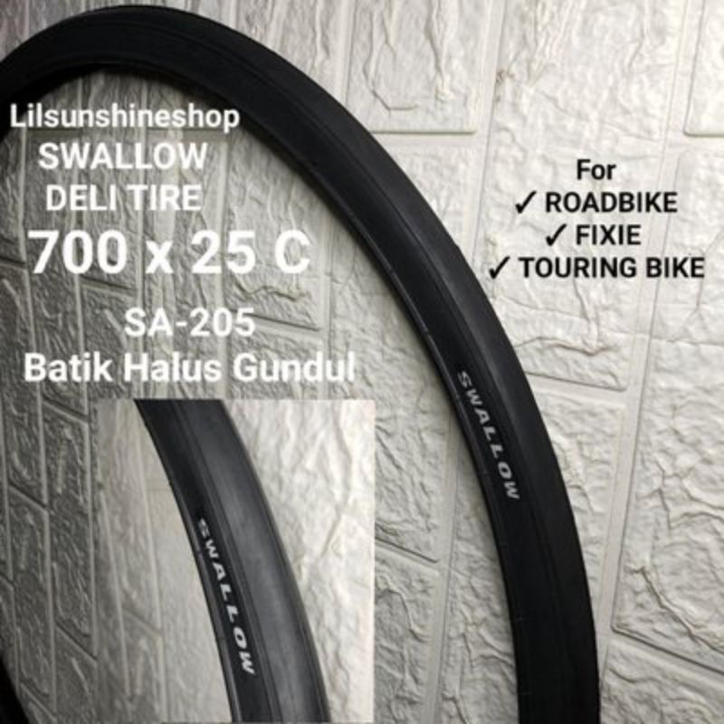 Jual Ban Luar 700 x 25C Swallow Deli Tire 700x25C SA-205 Roadbike Gravel Fixie | Shopee Indonesia