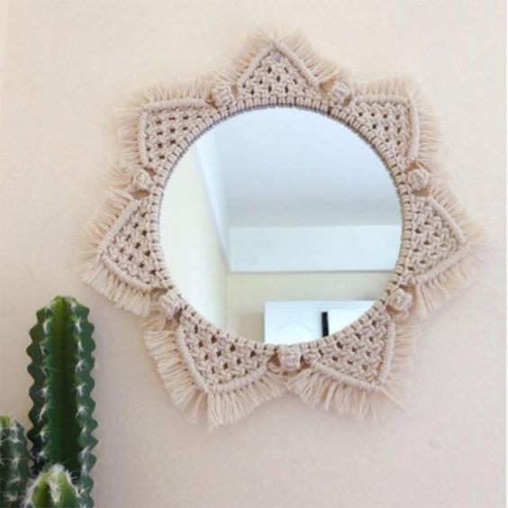 Jual macrame cermin/ mirror macrame 01 | Shopee Indonesia