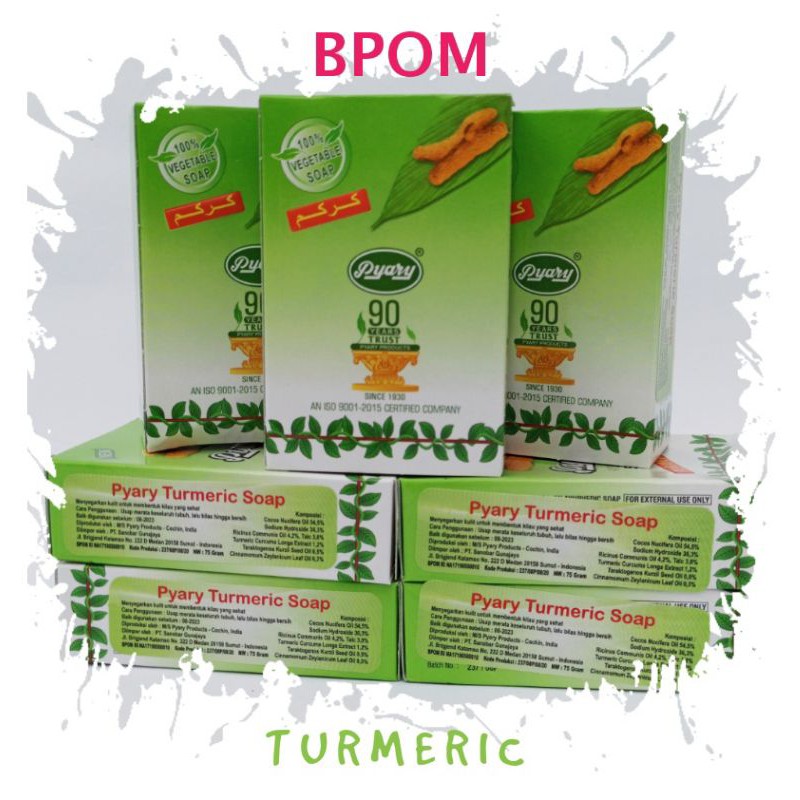 Jual BPOM Sabun PYARY Turmeric Soap 100% ORIGINAL (Sabun Arab) | Shopee Indonesia