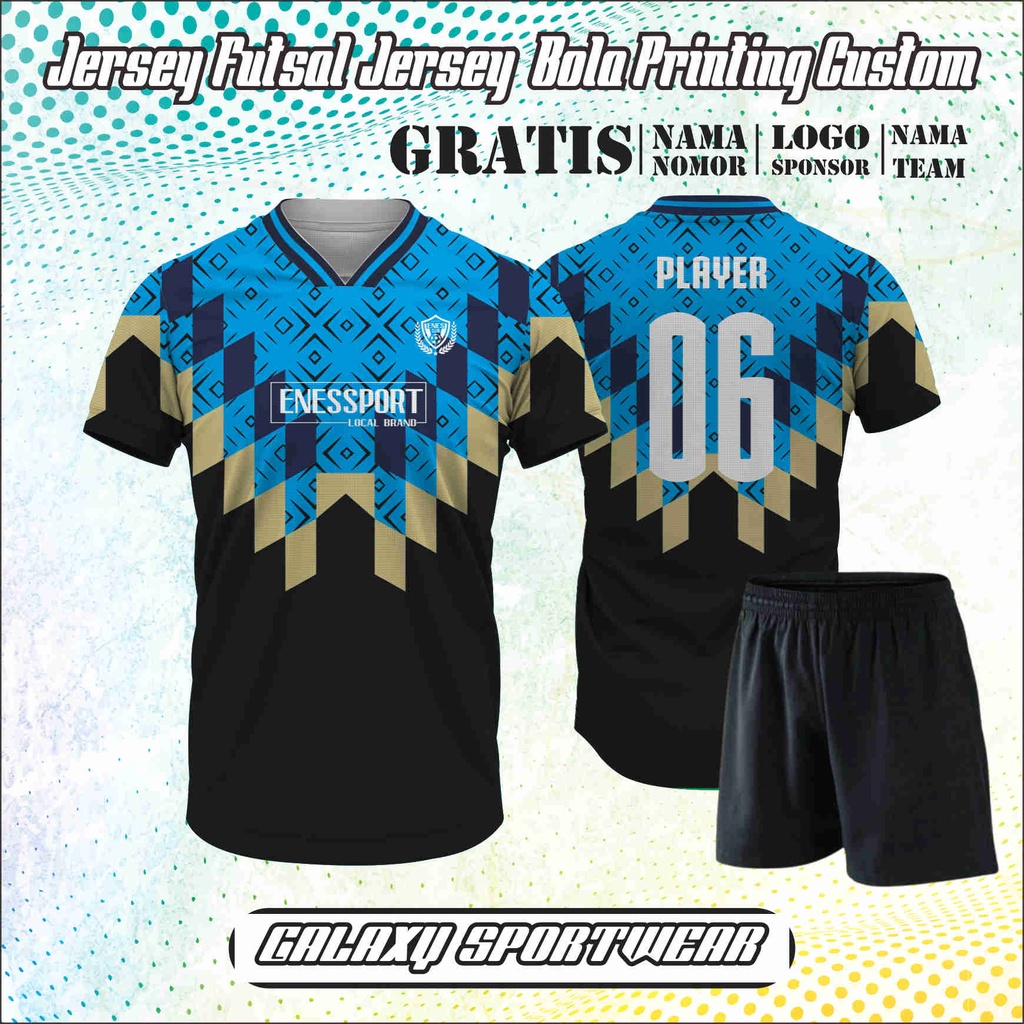 Jual Jersey Baju Futsal/bola Custom Desain Full Printing Bahan Milano Premium | Shopee Indonesia