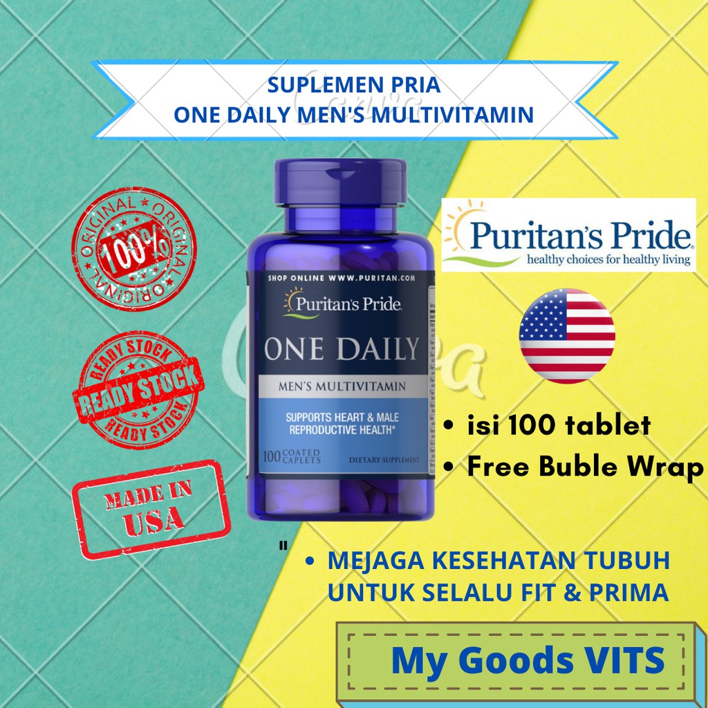 Jual Puritan Pride One Daily Men's Multivitamin untuk Pria isi 100 ...