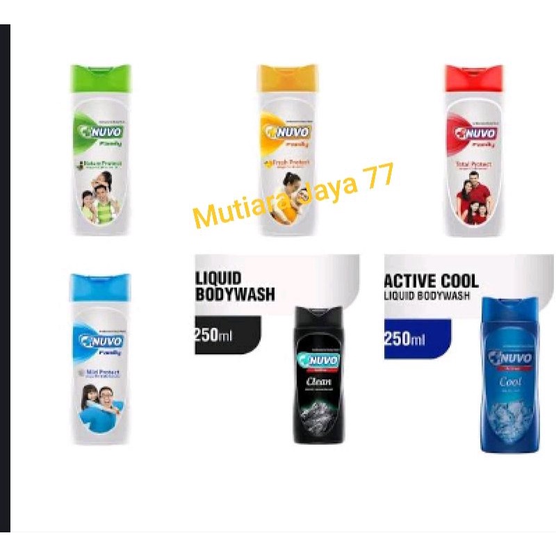 Jual Nuvo Liquid Body Soap All Varian 250 mL Botol Sabun Mandi Cair ...