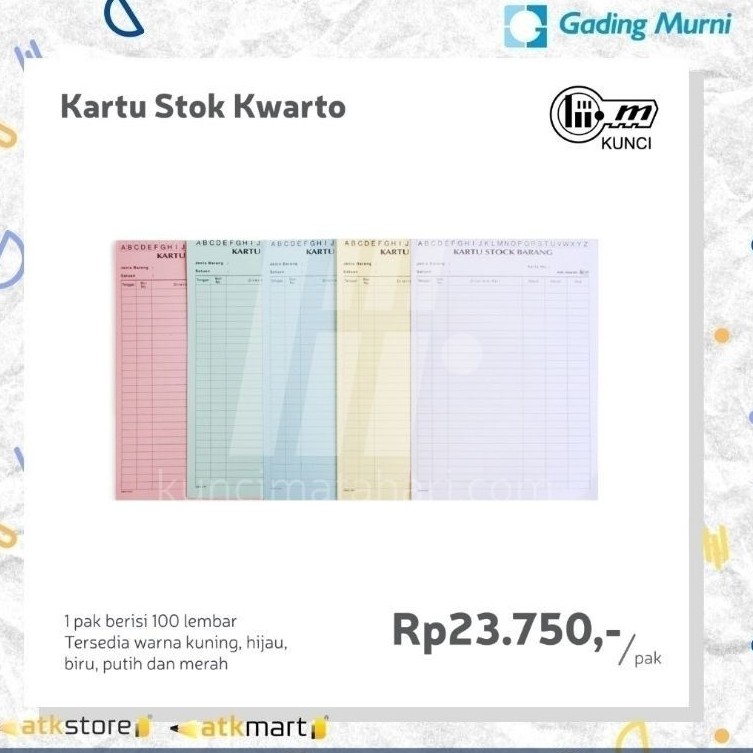 Jual Kartu Stok Barang Kuarto B5 | Shopee Indonesia