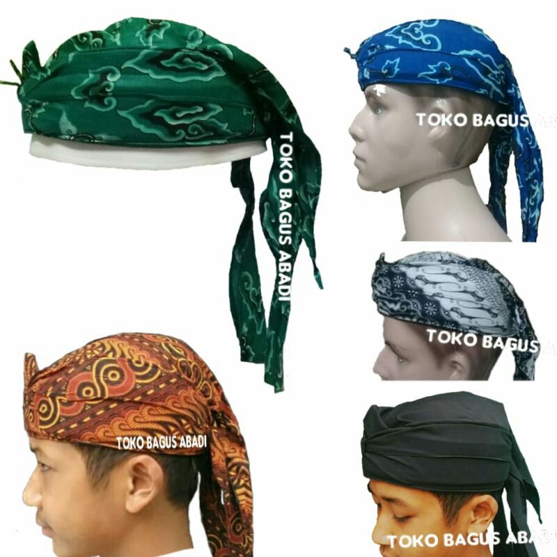 Jual ikat kepala FULL TUTUP praktis iket kepala sunda totopong udeng blangkon ikat kepala sunda ...