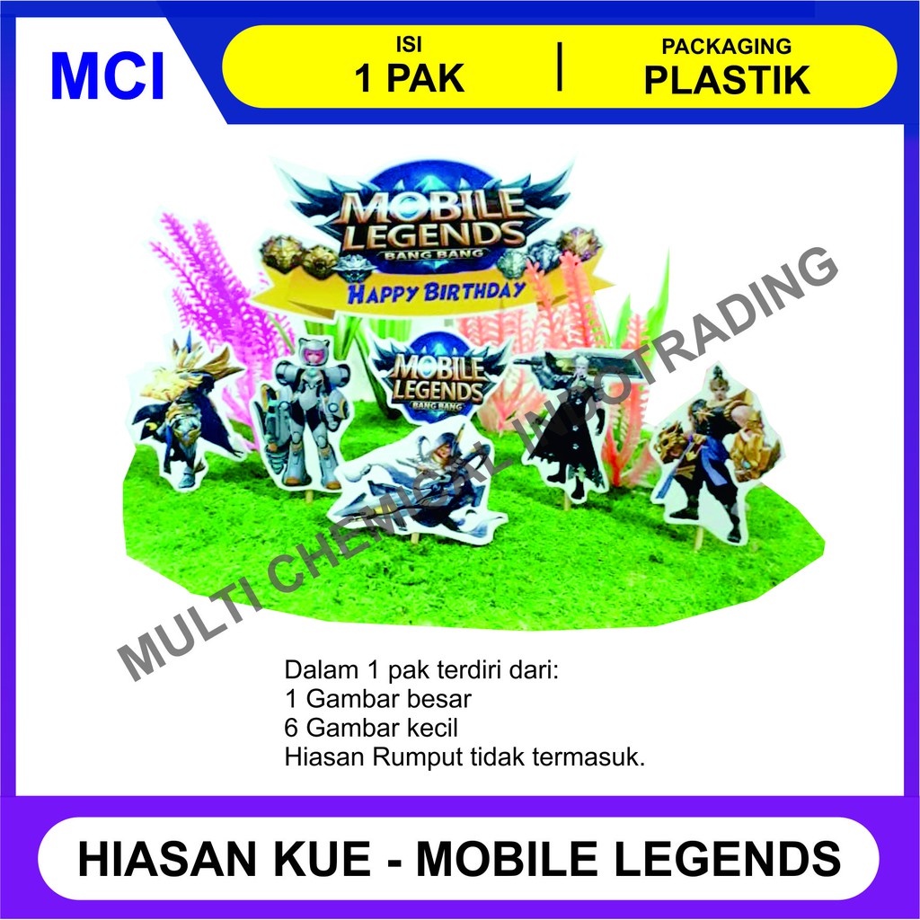 Jual HIASAN KUE SET MOBILE LEGENDS / CAKE TOPPER / DEKORASI KUE /CAKE ...