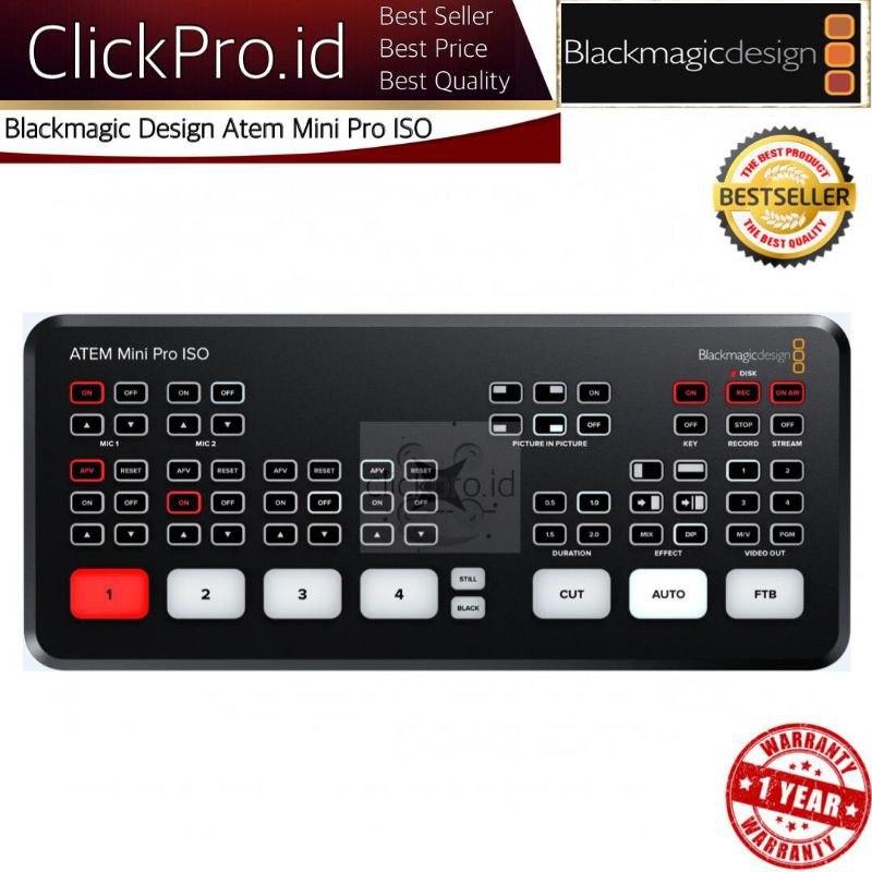 Jual Blackmagic Design Atem Mini Pro ISO HDMI Live Stream Switcher ...