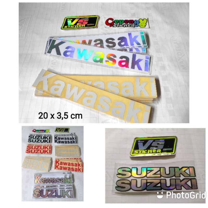 Jual STICKER CUTTING MOTOR KAWASAKI super kips SUZUKI gold HOLOGRAM ...